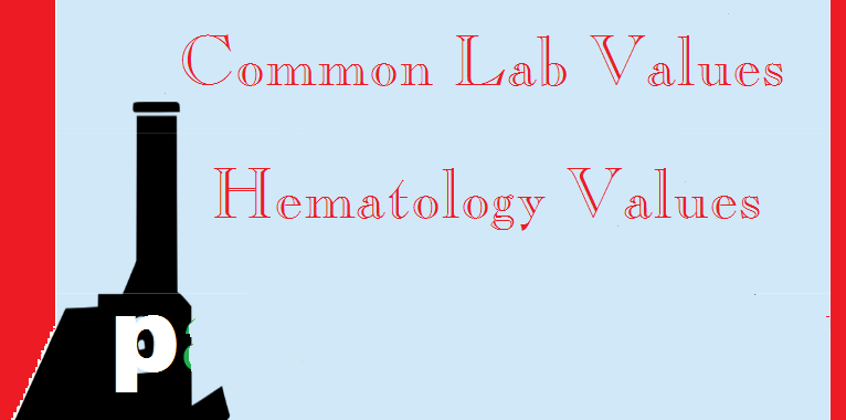 Common Lab Values (Hematology Values)