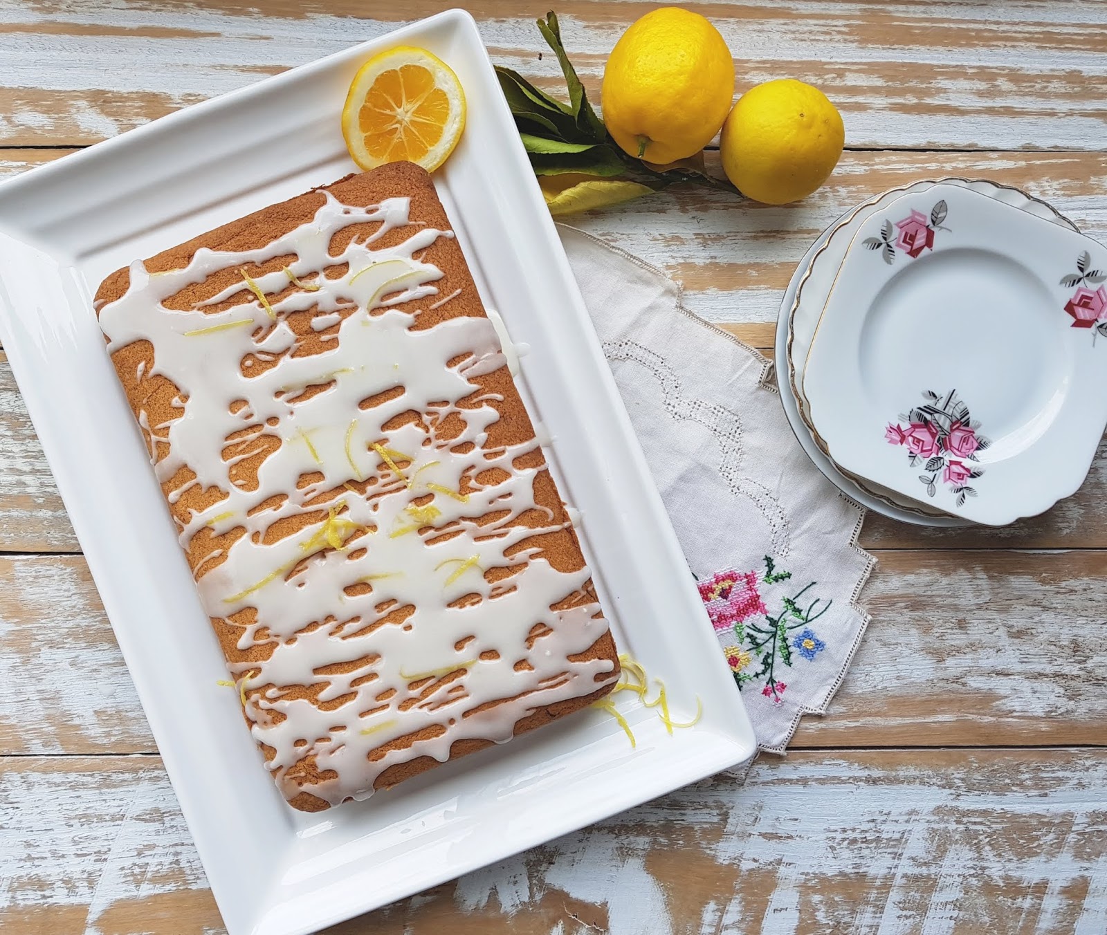 Lemon Drizzle Slab Cake