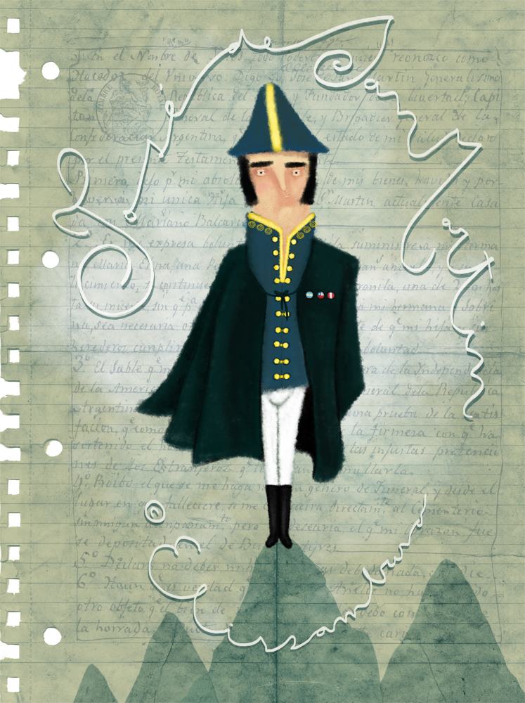 Elissambura Ilustraciones: me dieron ganas de dibujar a San Martín
