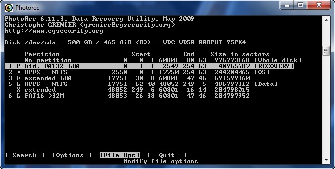 Freeware tools en tricks: Photorec
