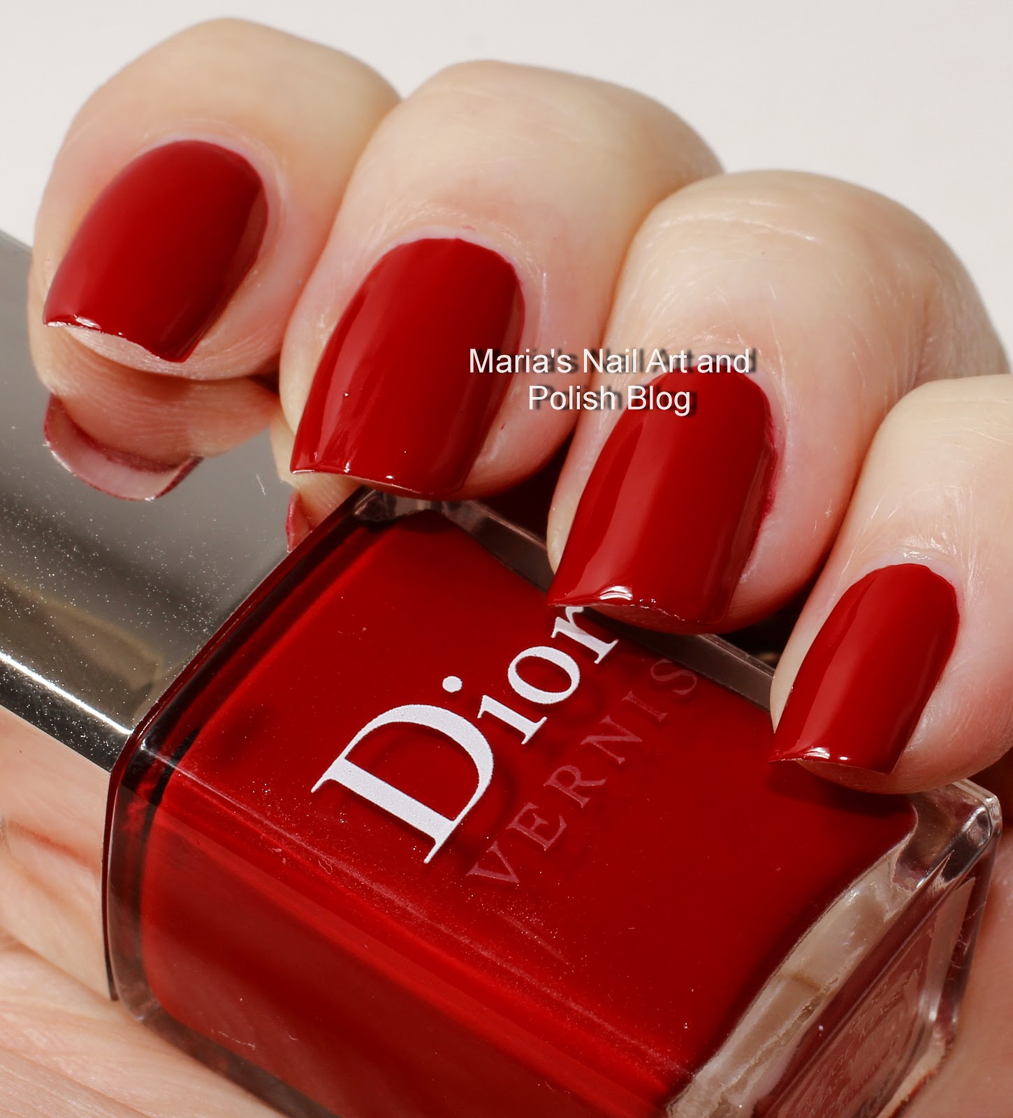 Marias Nail Art and Polish Blog: Dior Rouge Massai - Masai Red swatches ...