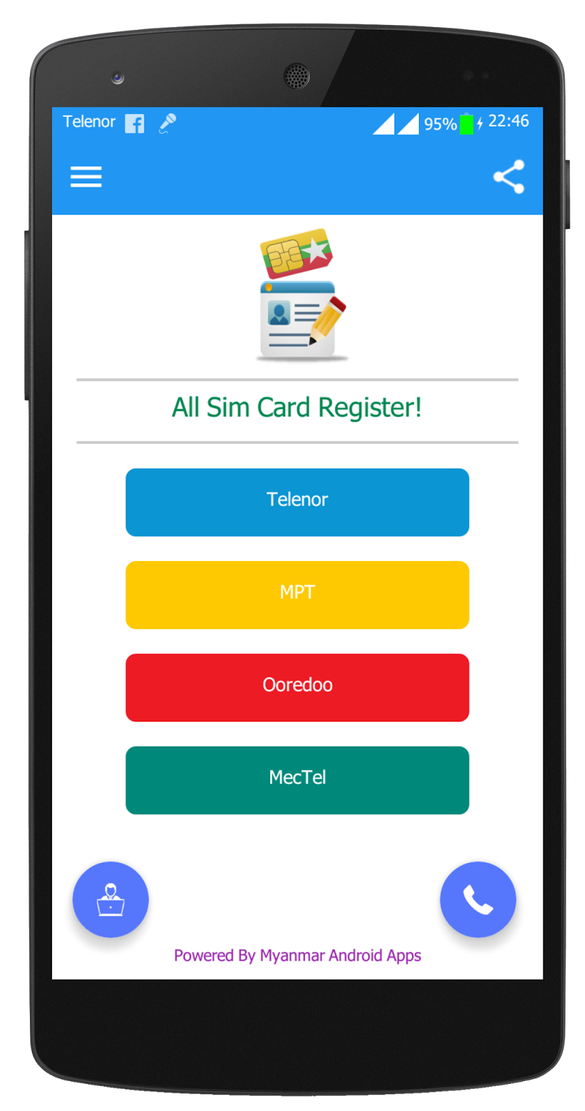 Myanmar All Sim Card Register [Telenor, MPT, Ooredoo, MecTel] APK | Ht3tzN4ing