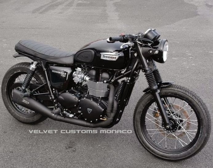VELVET MONACO: FOR SALE ! Triumph T100 Black Custom by Velvet Customs ...