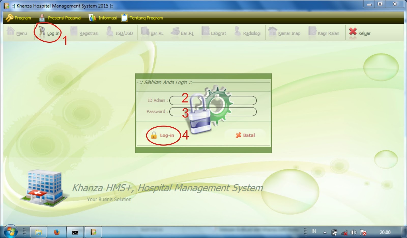 Cara login di SIMRS KHANZAHMS