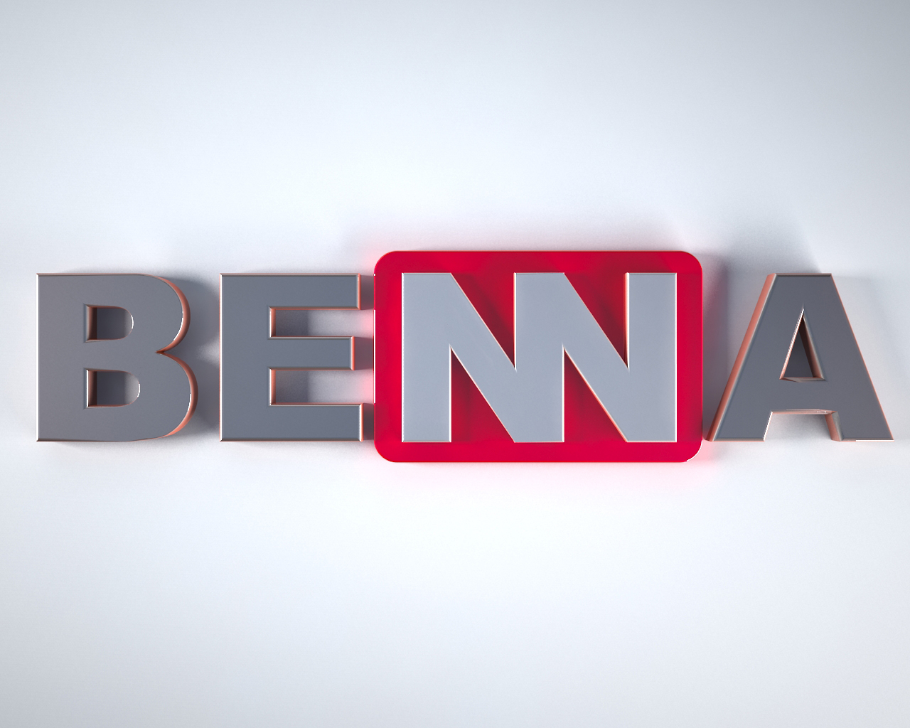 BENNA: Logo BENNA Definida aplicação 3D - Photoshop - Corel