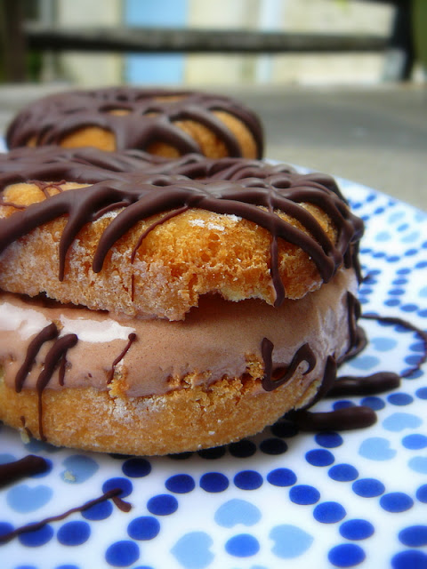 The Food Aisle: Easy Dessert: Donut Ice Cream Sandwiches