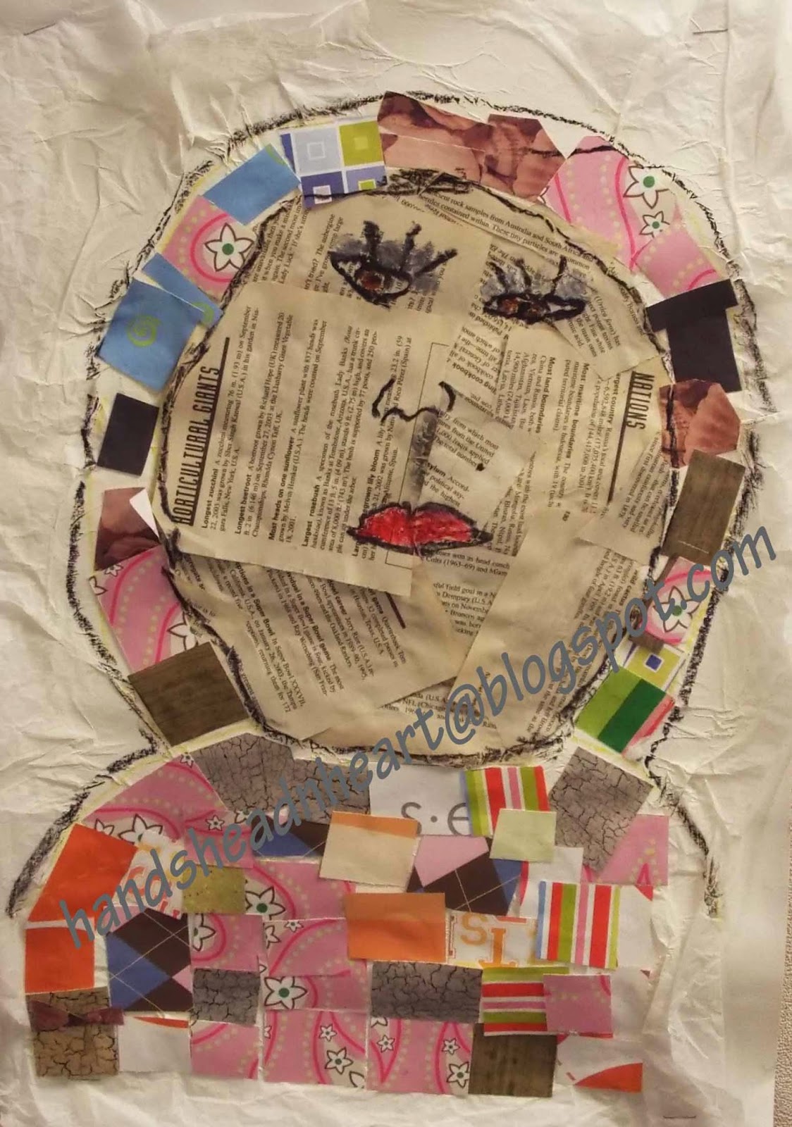 Hands, Head 'n Heart in the Artroom: Mixed Media Portraits