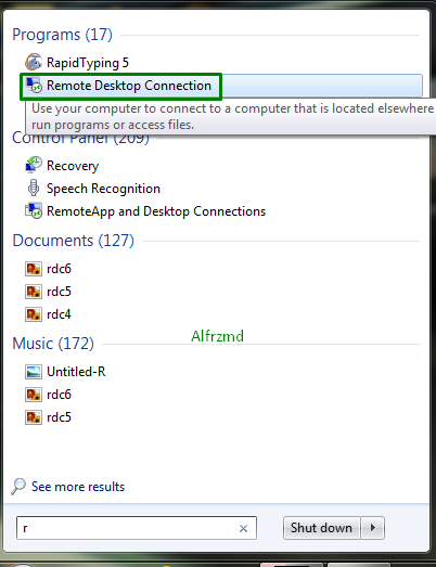 Langkah - langkah menggunakan Remote Desktop Connection (RDC) Dengan ...