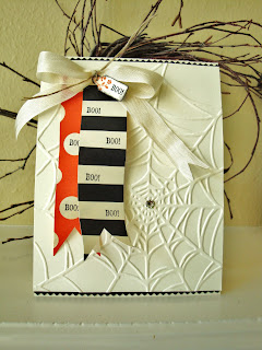 penguinstamper: Spider Web Embossing Folder Card