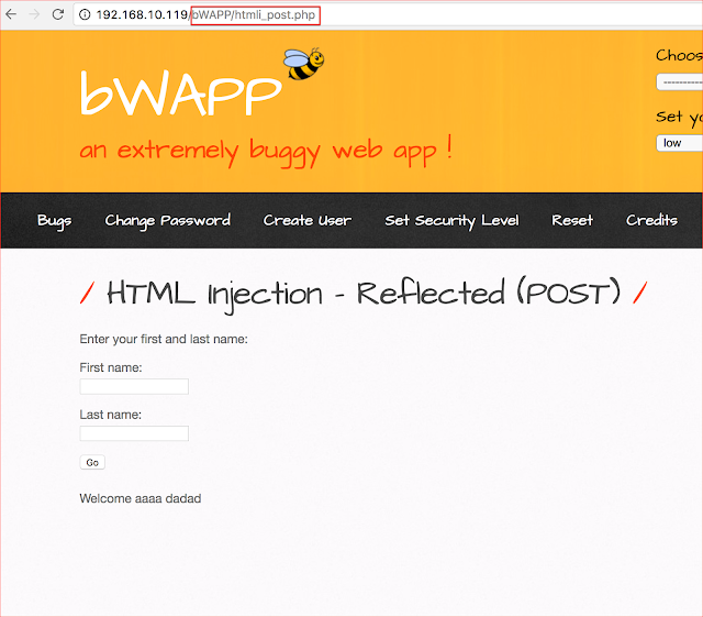 komorebi: [low] HTML Injection - Stored (Blog)