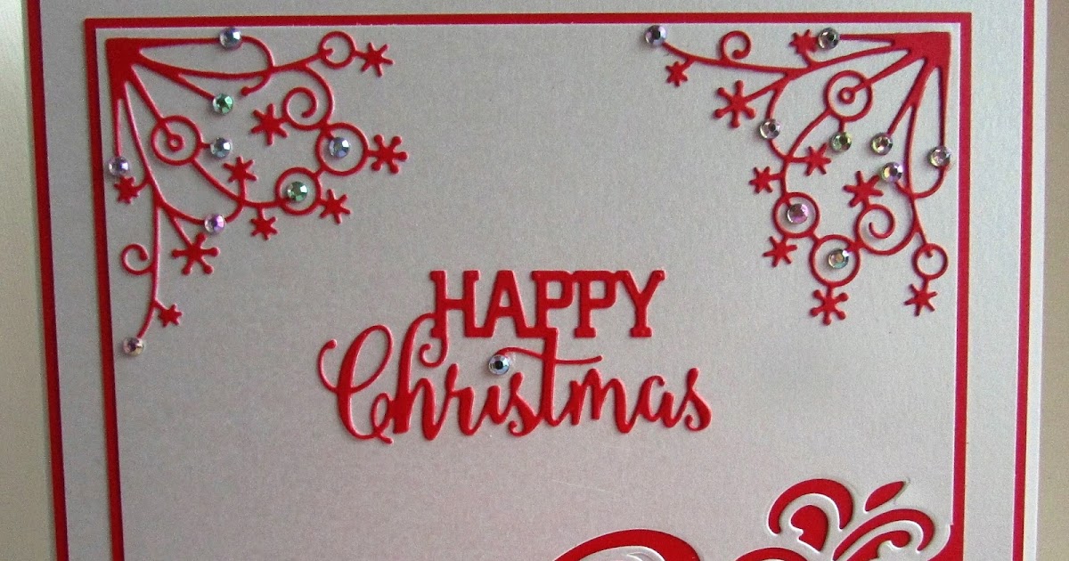 Lizzies craft space: Die Cut Christmas Card - Red