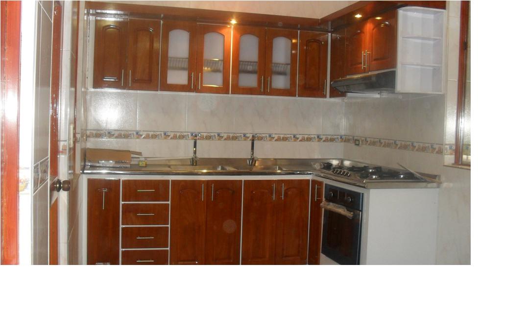 COCINAS INTEGRALES: COCINA PUERTAS MDF IMITACIÓN MADERA