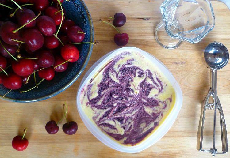 Vanilla Clouds and Lemon Drops: Cherry Ripple Ice Cream