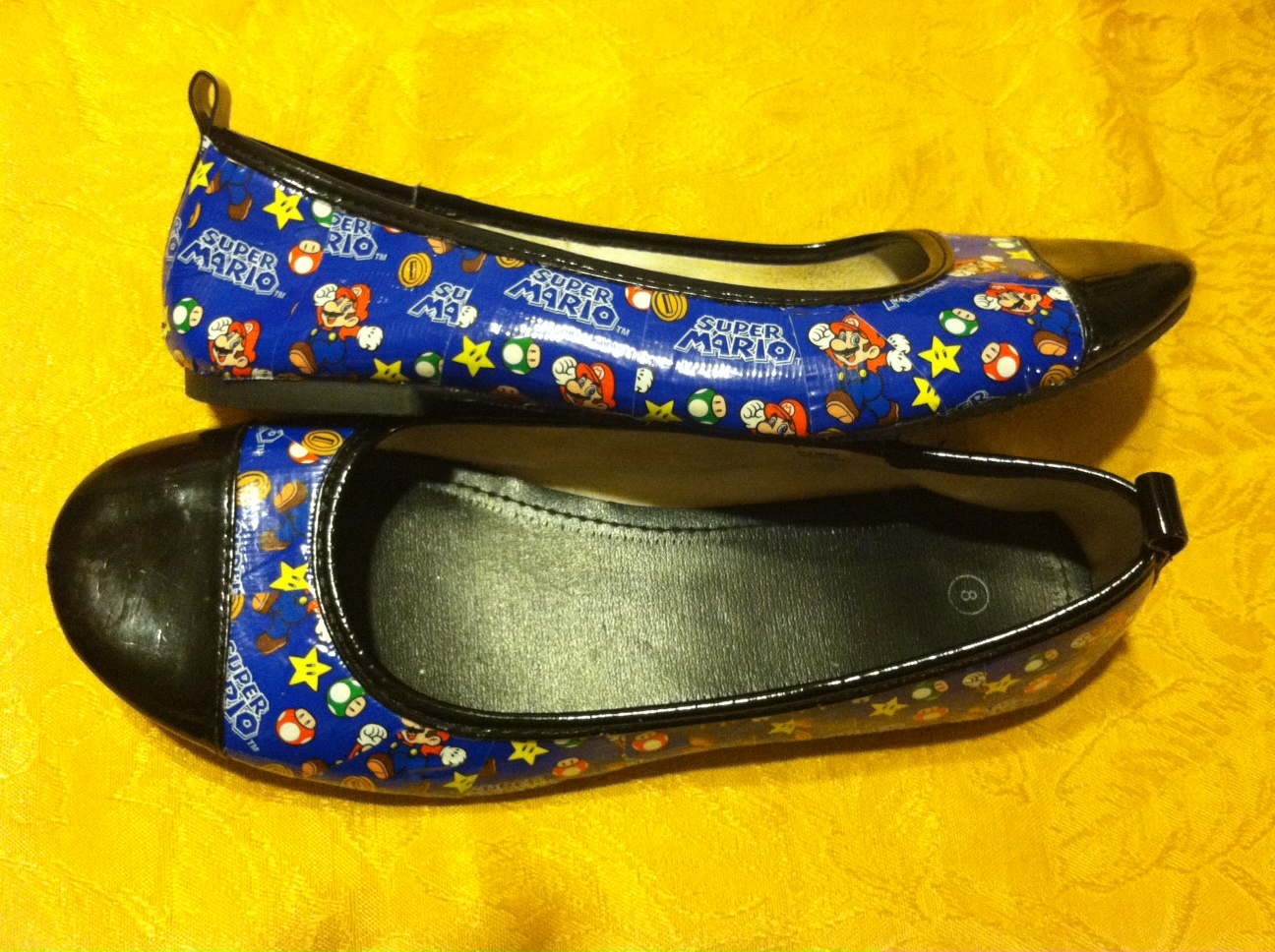 Candy, Cake, and Crafts: Super Mario Duct Tape Shoes - Recycle Project