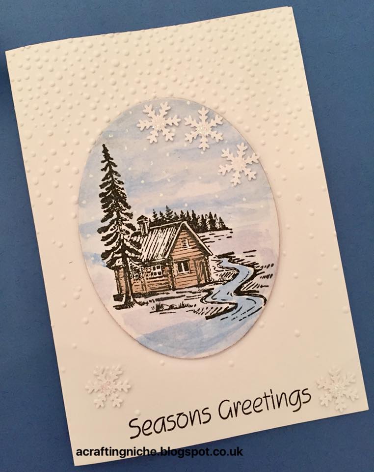 A Crafting Niche: Snow Scene Christmas Card (Stampin' Up Softly Falling ...