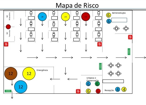 Votecipa: Mapa de risco e suas cores