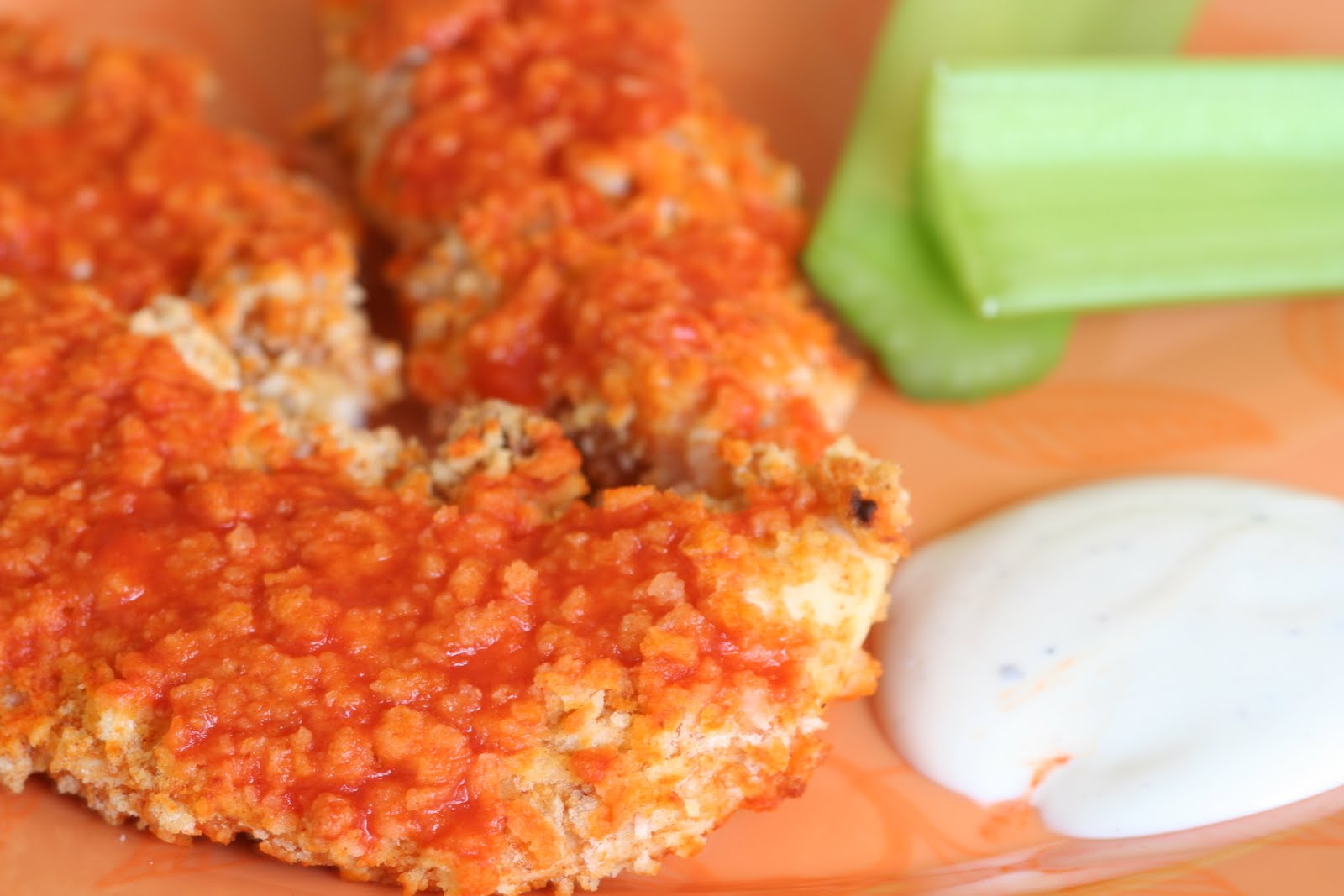 Dabbling In The Delicious: Baked Buffalo Chicken Strips