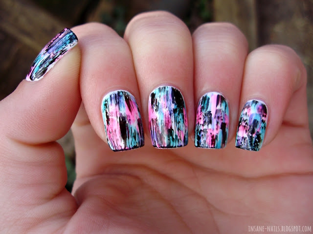 Matching Manicures - Distressed nail art - insane4nails