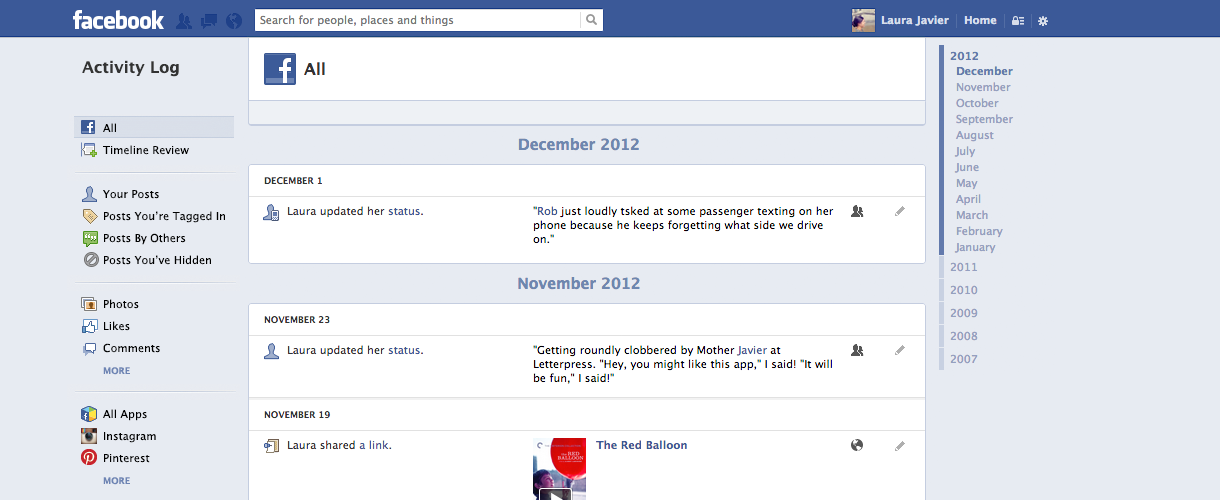 Comment accéder à mon historique personnel