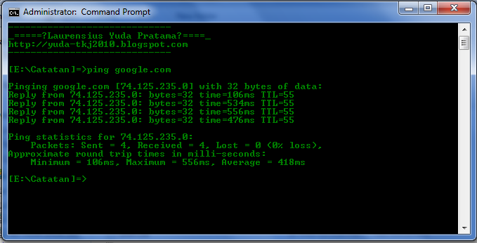 Apa itu PING & Fungsi PING ~ Sedikit Ilmu Tentang TKJ