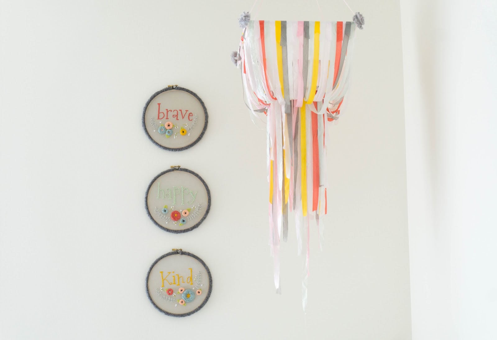 Embroidered Mesh Word Art for Nursery - Ameroonie Designs