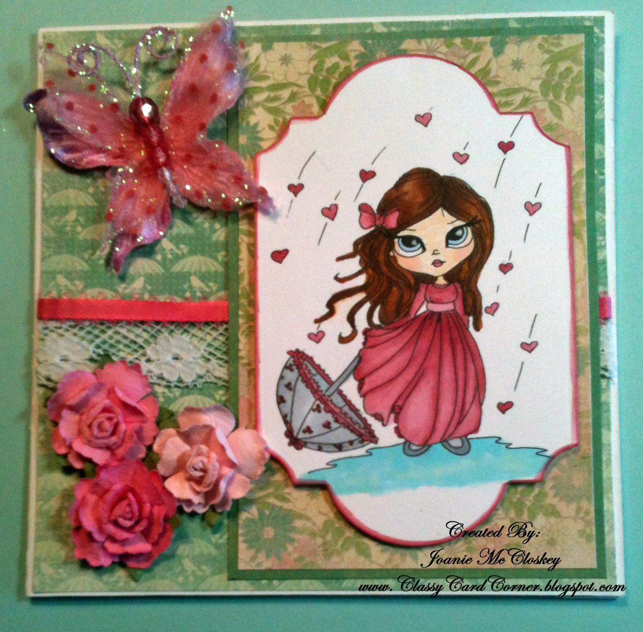 Joanie's Classy Card Corner: It's Raining Love