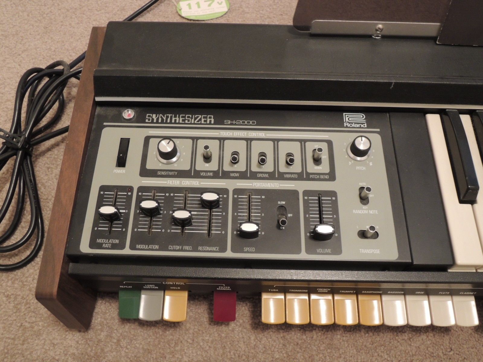 MATRIXSYNTH: Vintage Roland SH-2000 Analog Synthesizer SN 557655