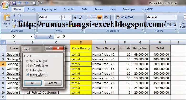 Rumus Fungsi Excel Insert Entire Row Column Di Excel Rumus Fungsi Excel Insert Entire Row Column Di Excel