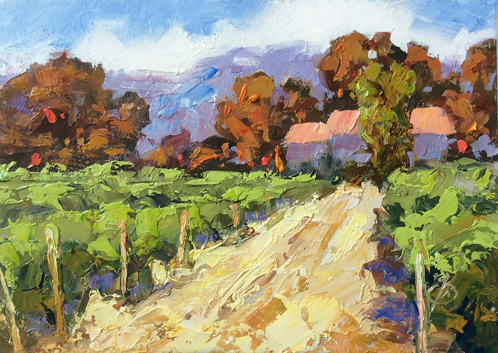 TOM BROWN FINE ART: VINEYARD by TOM BROWN