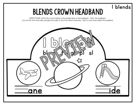 Emily Jane Creates: CROWN HEADBANDS-Alphabet, Blends, Digraphs, Magic e ...