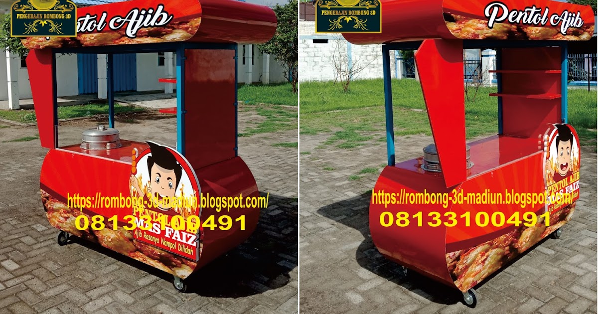 Rombong Grobak Gerobak 3d Gerobak Pentol Mas Faiz Pentol Ajib