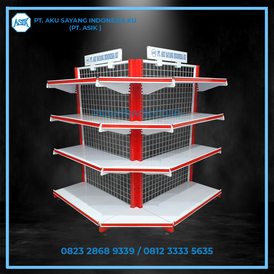Rak Sudut Siku Luar - Pabrik Rak Minimarket Indonesia