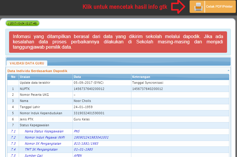 Cara Mudah Mengecek Data Ptk Pada Layanan Info Gtk Terbaru 2017 - Soal ...