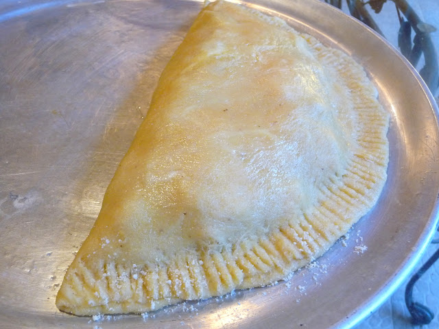 GIANT CHICKEN AND VEGETABLE CALZONE