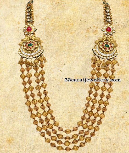 Four Layers Gold Beads Chain by VBJ - Jewellery Designs