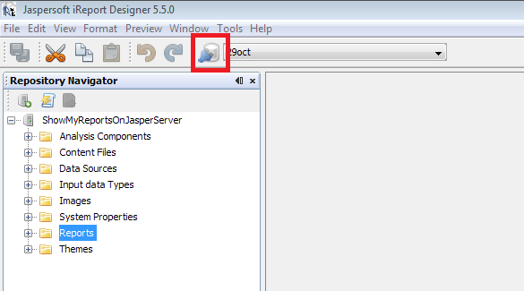 How to add report datasource in ireport designer