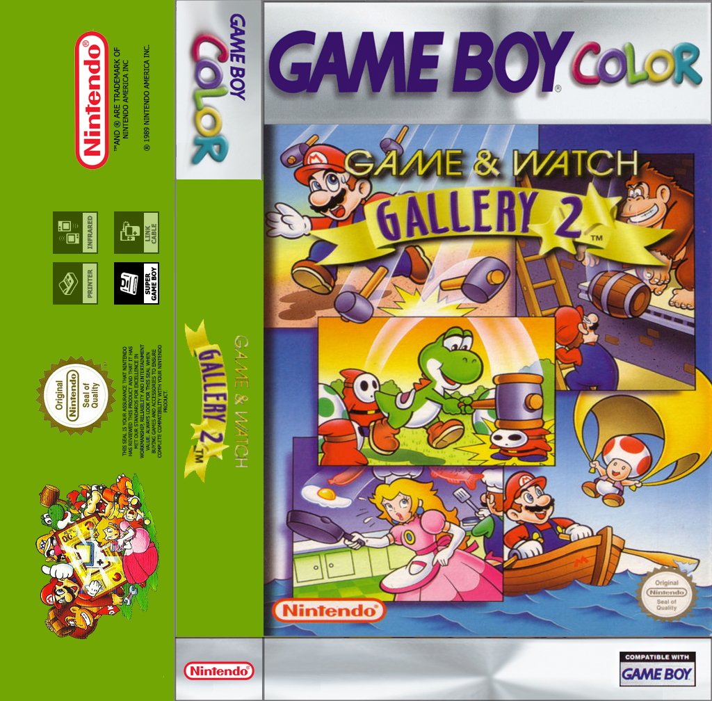 Solo una partida mas: Game & watch Gallery 2 Game boy color cassette cover