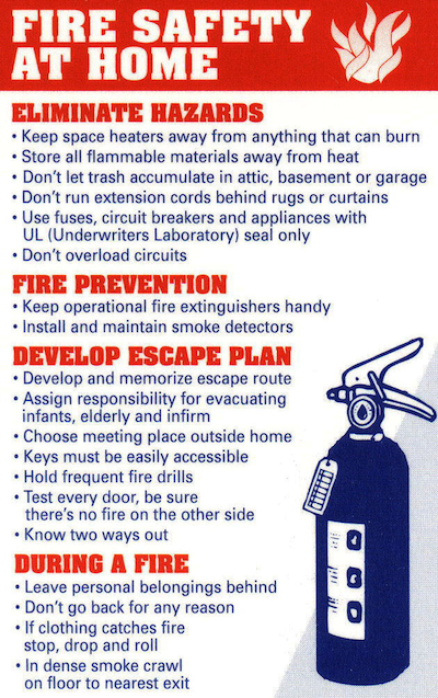 All Seasons, LLC Tenant Blog: Tenant Fire Safety