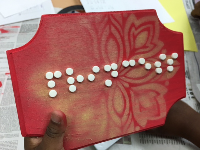 Kristen Applebee: Braille Name Plaque Craft