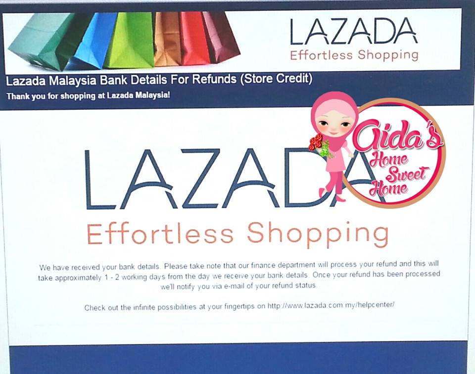 LAZADA ~ RETURN BARANG & REFUND DUIT :)