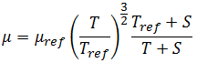 Calculate Gas Viscosity with Sutherland's Law | Excel Calculations