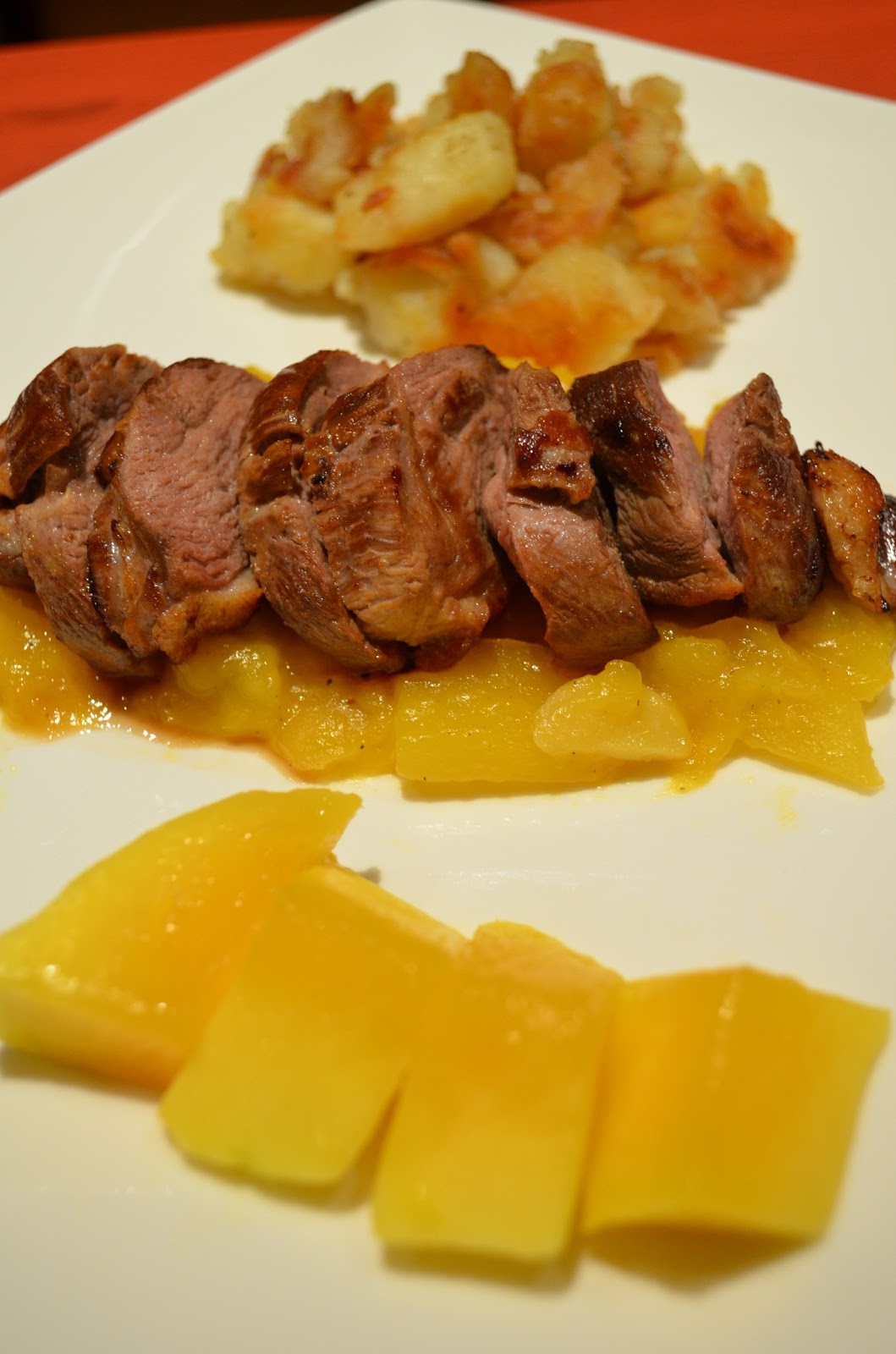 U&Me in the Kitchen: Menu de Noel: duck breast, mango&ginger sauce ...