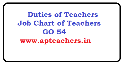 Duties of Teachers Job Chart of Teachers GO 54 | APTEACHERS Website