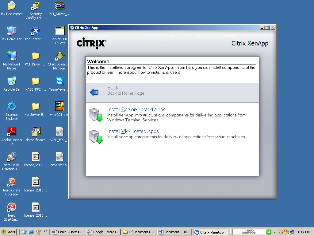 Technomitras: Installation of Citrix Server with Screen shots