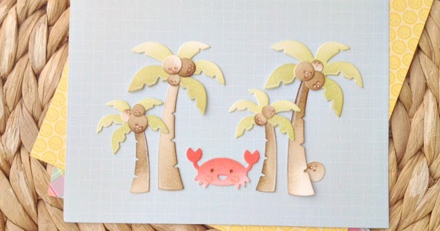 franci friday finally: Palm trees with Lawn Fawn!