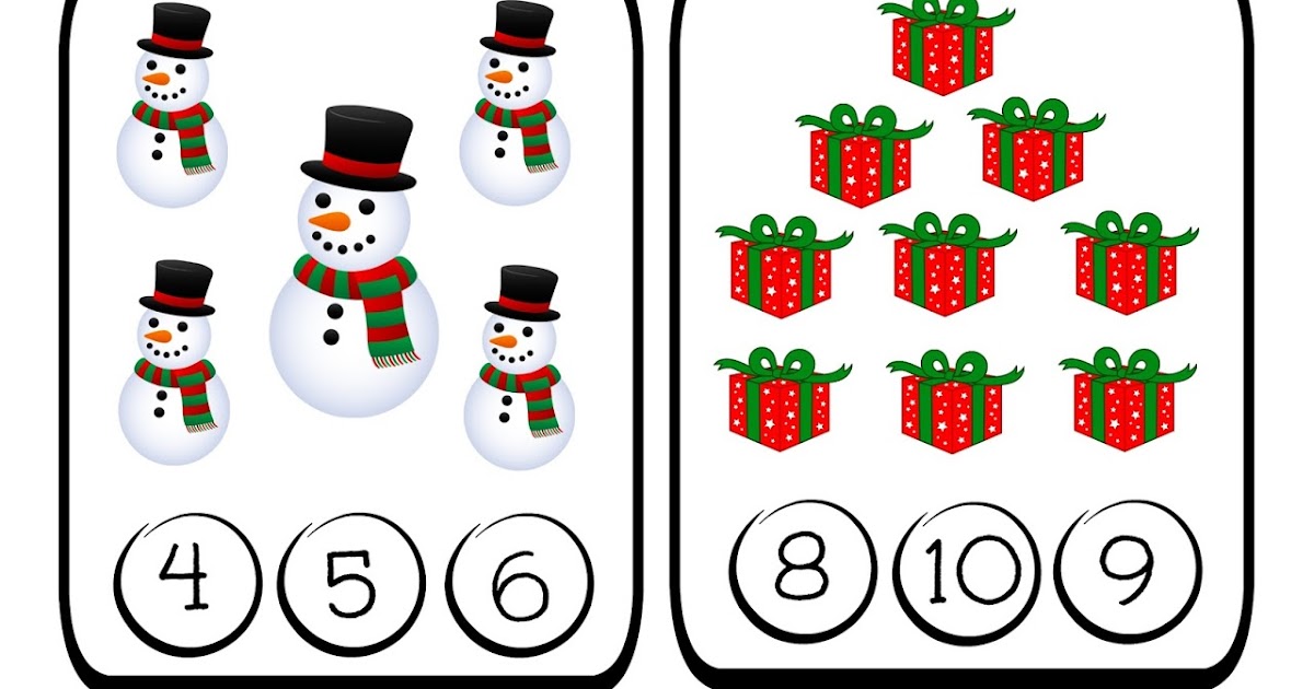 Funglish: Winter/Christmas number cards