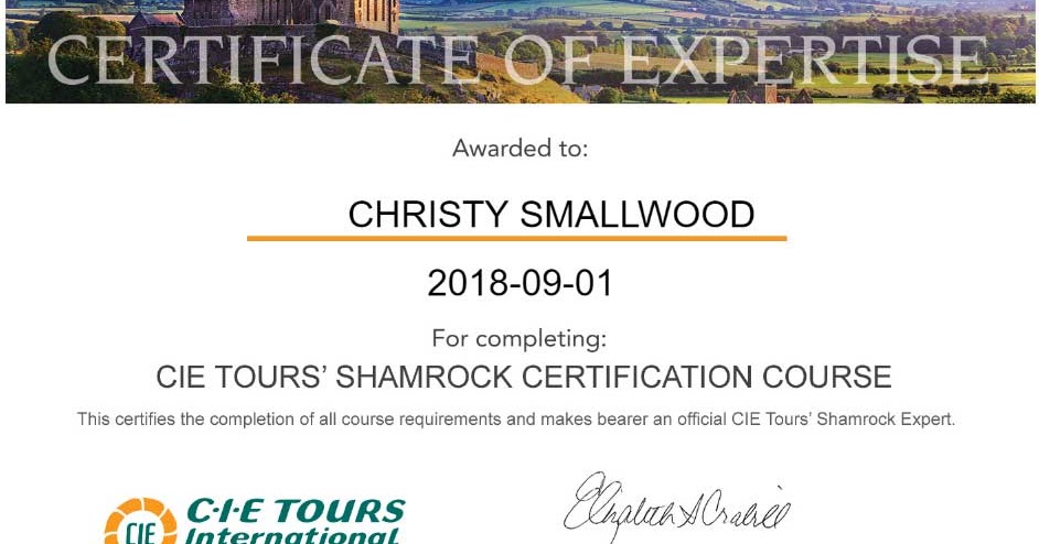 My first certification