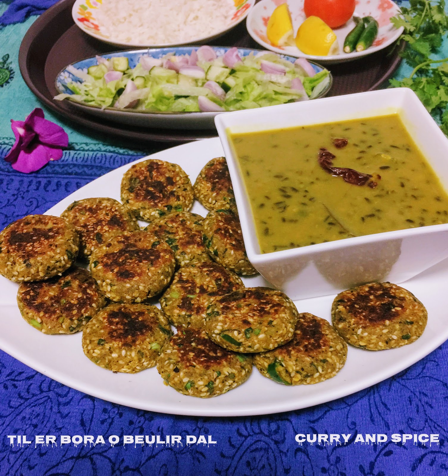 CURRY AND SPICE: TIL ER BORA O BEULIR DAL / SESAME SEED FRITTER & BLACK ...