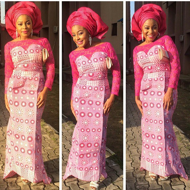 Beautiful Combination Aso Ebi Long Gown Ankara Styles Dezango Fashion Zone