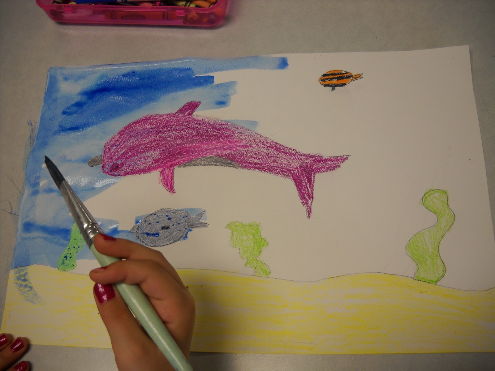 Teach Art and Create: Dolphin Paintings